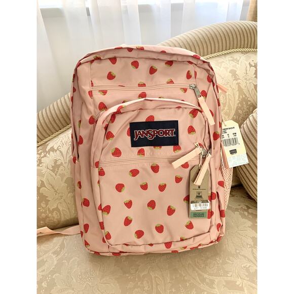 Jansport | Bags | Jansport Big Student 75 Backpack In Strawberry Shower ...